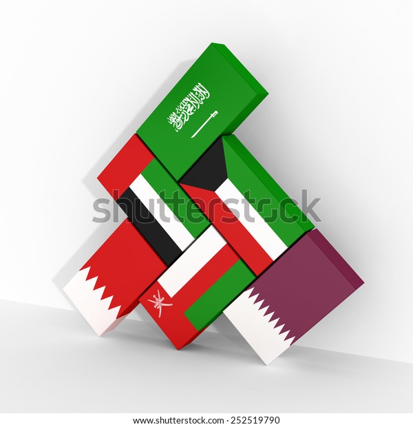 Gcc Flags Block Arrangement Stock Illustration 252519790 | Shutterstock