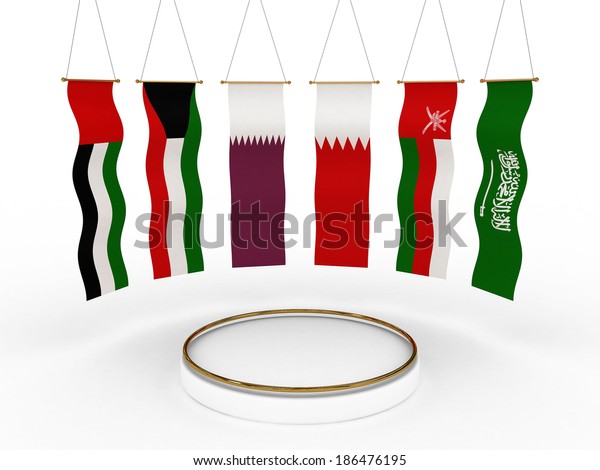 GCC Flags - 플랫폼 주변 스톡 일러스트 186476195 | Shutterstock