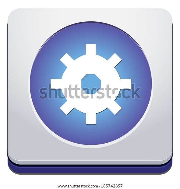 Gear Button Stock Illustration 185742857 | Shutterstock