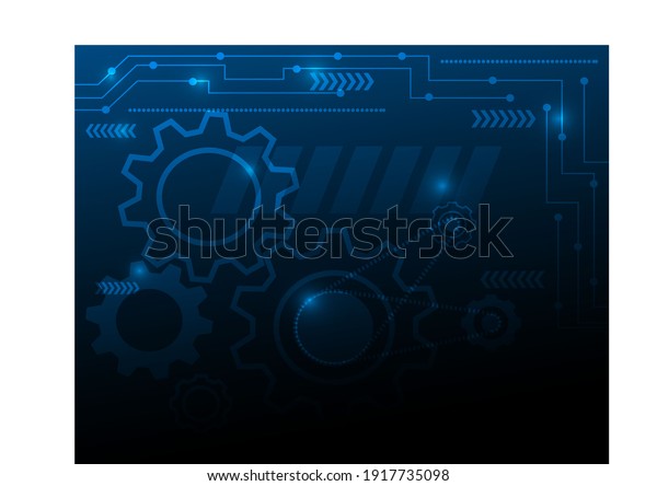 Gear Technology Background Digital Abstract Technology Stock ...