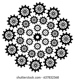 Seamless Patterns Gears Vector Illustration: vector de stock (libre de ...