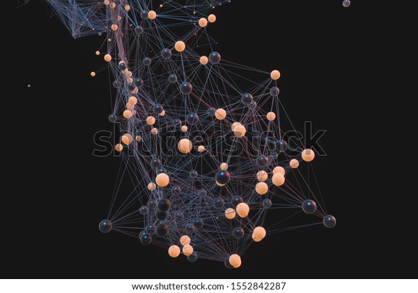 Gene Lines Nodes Biological Gene Structure Stock Illustration ...