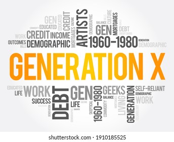 Generation X Word Cloud Concept Collage Stock Illustration 1910185525 ...