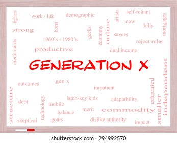 Generation X Word Cloud Concept On Stock Illustration 294992570 ...