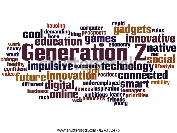 Generation Z Word Cloud Concept On 스톡 일러스트 424332475 | Shutterstock