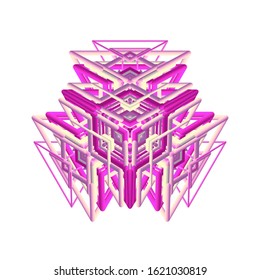 Generative Art Computer Graphics Art Project Stock Illustration ...