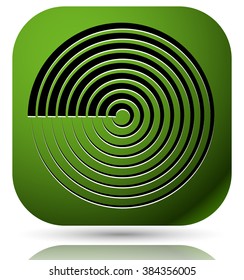 Generic Icon Cyclic Circular Concentric Lines Stock Illustration ...