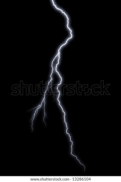 Generic Lightning On Black Background Stock Illustration 13286104