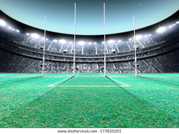 Generic Seated Aussie Rules Stadium Showing Stock Illustration 573820201
