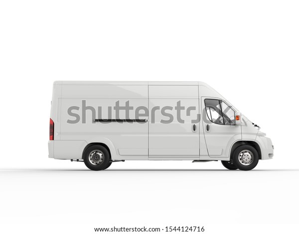 Generic White Van Side View 3d Stock Illustration 1544124716