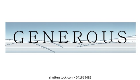 Generous Word Stock Illustration 341963492 | Shutterstock