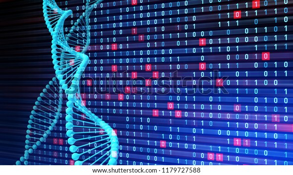 Genetic Engineering Digital Technology Concept Stock Illustration ...