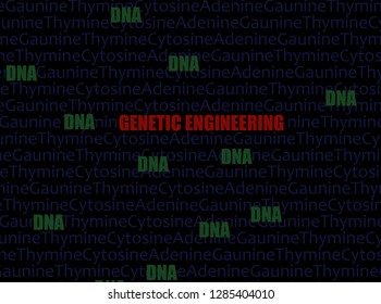 Genetic Engineering Text Red Dna Agtc Stock Illustration 1285404010