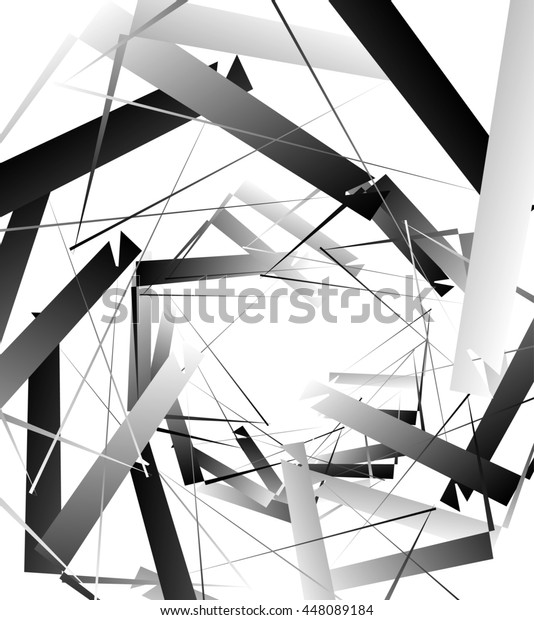 Geometric Abstract Art Edgy Angular Rough Stock Illustration 448089184
