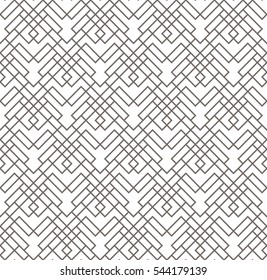 Geometric Abstract Seamless Pattern Linear Motif Stock Illustration ...