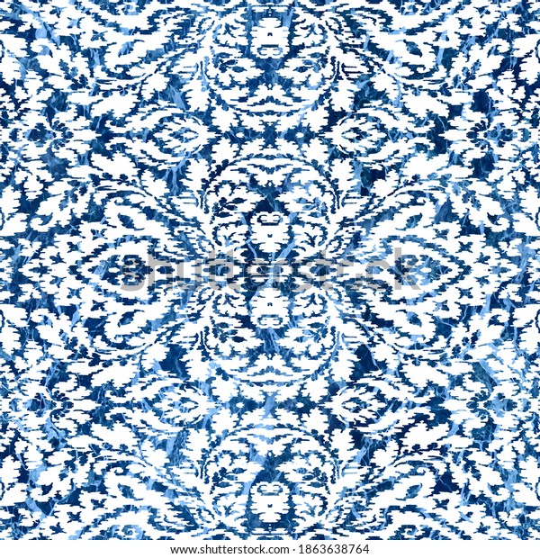 Geometric Damask Seamless Pattern Grunge Texture Stock Illustration ...