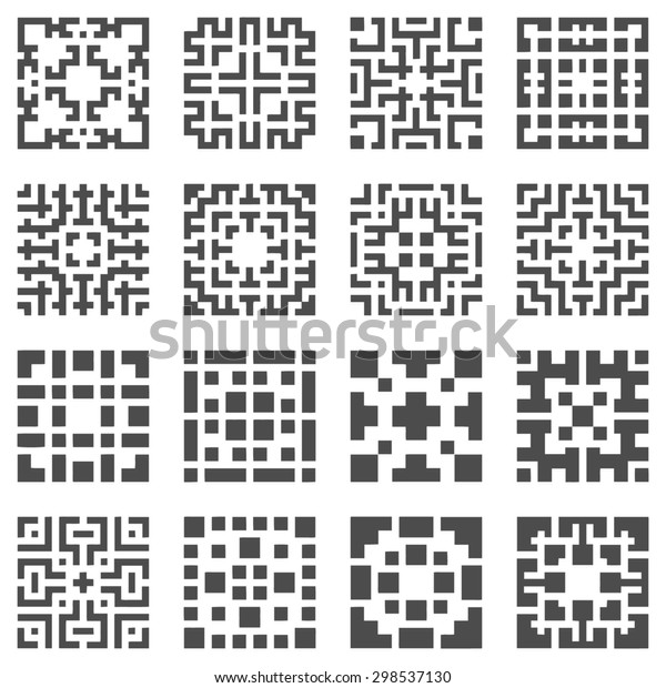 Geometric Elements Pixel Art Collection Minimalism Stock Illustration ...