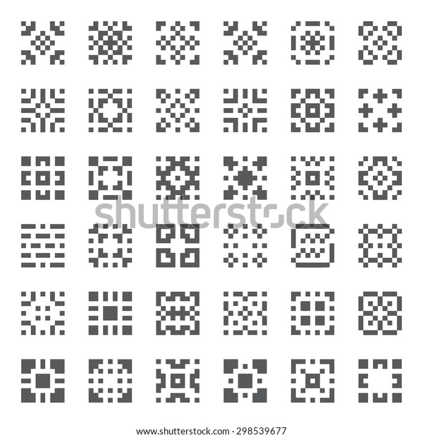 Geometric Elements Pixel Art Collection Minimalism Stock Illustration ...