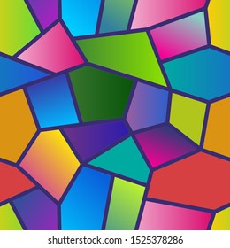 Geometric Gradient Seamless Mosaic Pattern Stock Illustration ...