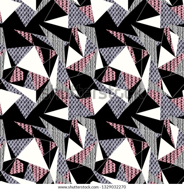 Geometric Knitting Seamless Stock Illustration 1329032270 | Shutterstock