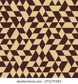 Geometric Pattern Brown Yellow Triangles Seamless Stock Illustration ...