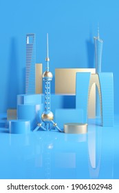 Geometric Plane Design 3d Rendering Scene Stock Illustration 1906102948 ...