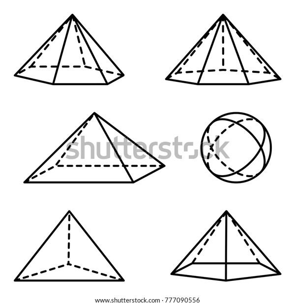 Geometric Pyramidal Forms Illustration Pyramidal Geometrical Stock ...