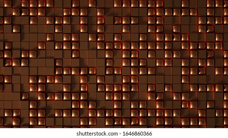 Geometric Square Metal Texture 3d Illustration Stock Illustration ...