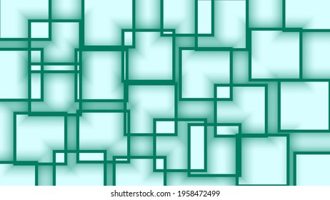 Geometric Squire Shape Background 3d Abstract Stock Illustration ...