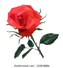 Geometric Vector Flower Made Triangles On Stock Illustration 152818886 ...