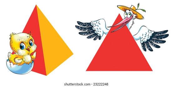 Geometry Figures Funny Characters Stock Illustration 23222248 ...