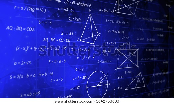 Geometry Screen Background Math Formulas Theorems Stock Illustration ...
