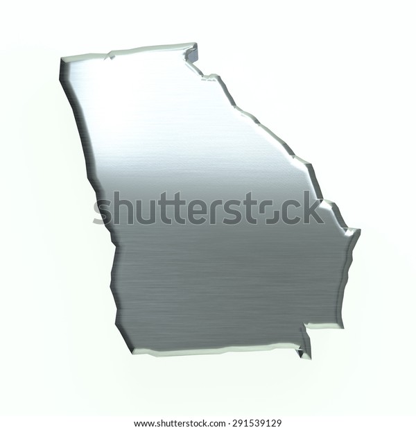 Georgia Silver Map 3d Design Stock Illustration 291539129 | Shutterstock