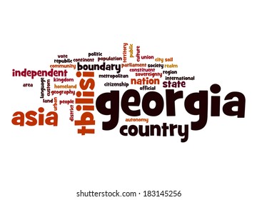 Georgia Word Cloud Stock Illustration 183145256 | Shutterstock
