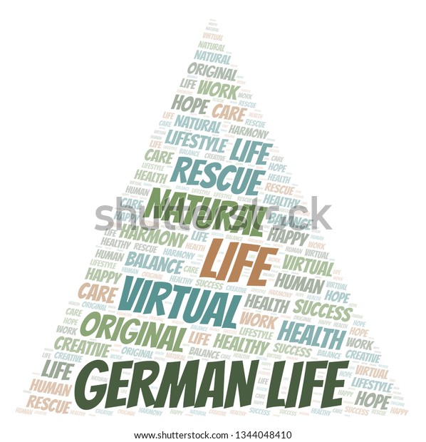 German Life Word Cloud Stock Illustration 1344048410