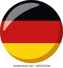 German Round Button Icon Flag Stock Illustration 1695119164 | Shutterstock
