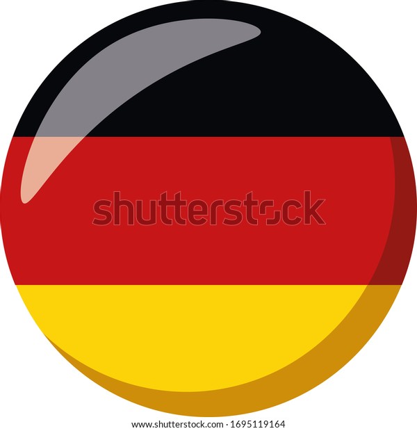 German Round Button Icon Flag Stock Illustration 1695119164 | Shutterstock