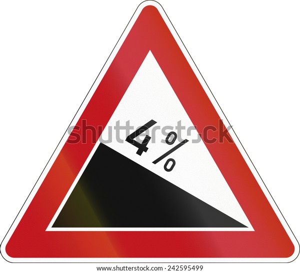 German Warning Sign About Decline Stock Illustration 242595499 ...