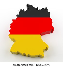 Threedimensional Map Germany 3d Stock Illustration 145344046 | Shutterstock