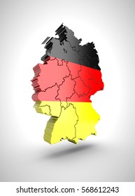 Germany Map Flag Shadow On Gray Stock Illustration 568612243 | Shutterstock