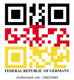 Germany Qr Code Flag Stock Illustration 248235685 | Shutterstock