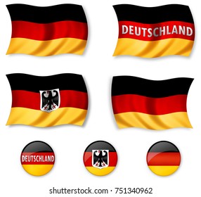German Flag Blue Gray Ribbons Stock Vector (Royalty Free) 42855421 ...