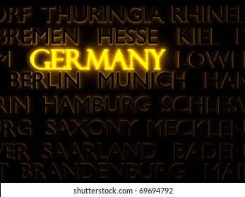 Germany Typographydigitally Rendered Scene Stock Illustration 69694792 ...
