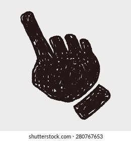 Third Rude Finger Hand Drawn Sign: เวกเตอร์สต็อก (ปลอดค่าลิขสิทธิ์ ...