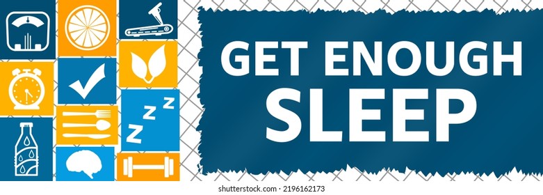 Get Enough Sleep Concept Image Text Stock Illustration 2196162173 ...