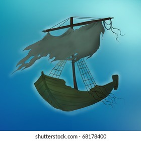 Ghost Ship Stock Illustration 68178400 | Shutterstock