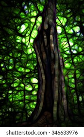 Ghost Tree Illustration Stock Illustration 346633976 | Shutterstock