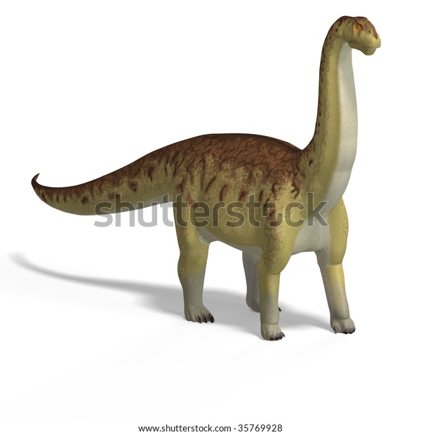 Giant Dinosaur Camasaurus Clipping Path Over Stock Illustration ...
