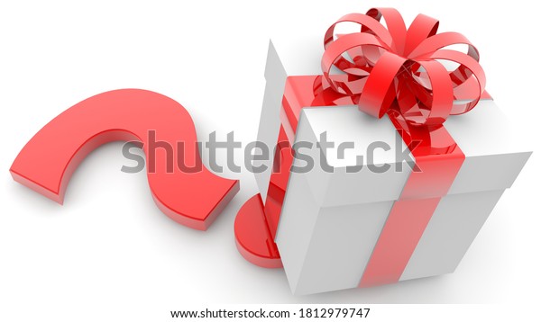 Gift Box Question Mark Concept3d Illustration Stock Illustration ...