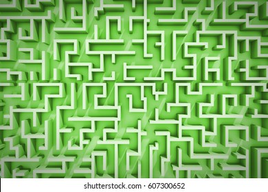 Ginormous Green Maze Structure Path Maze Stock Illustration 607300652 ...